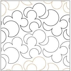 Floating Clouds Pantograph Pattern, 7.5" Wide x 144" Long (Double Row) – N. Jefferson Ltd.