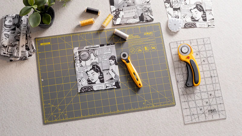 Olfa Cutting Mat, 12"x18" with Grid, Grey – N. Jefferson Ltd.