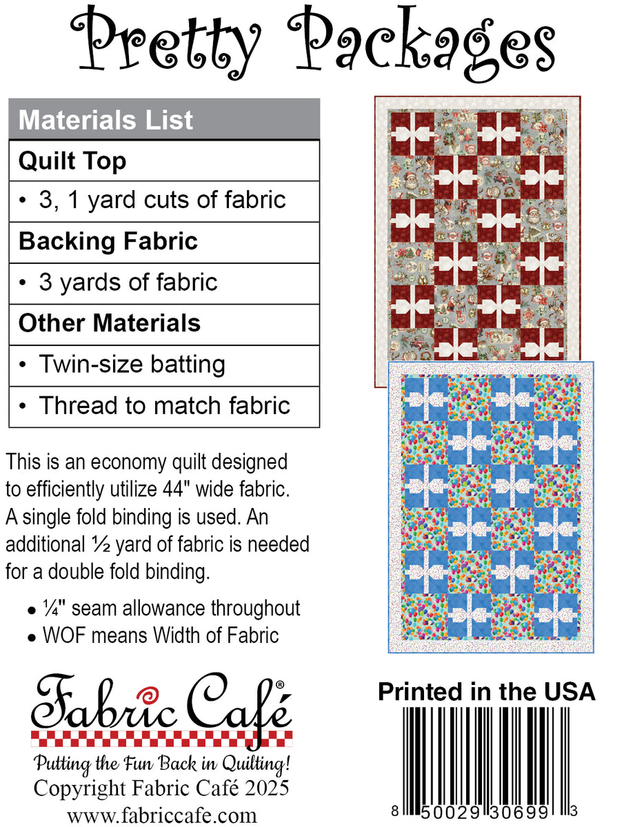 Pretty Packages 3-Yard Quilt Pattern – N. Jefferson Ltd.