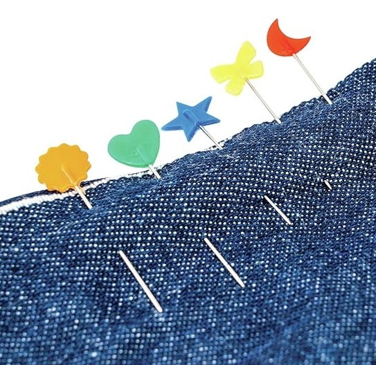 Decorative Head Pins 100 CT, 38 mm (1-1/2") Flowerhead, heart,star,but ...