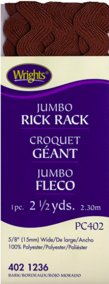 Wrights Jumbo Rick Rack 2.28M – N. Jefferson Ltd.