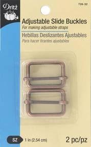 Adjustable Slide Buckles, Size 1” (2.54cm), 2 count – N. Jefferson Ltd.