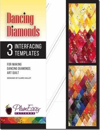 PlumEasy Patterns Dancing Diamond Art Quilt Pattern Interfacing Templa ...