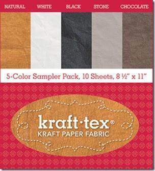 Kraft-Tex Kraft Paper Fabric 5 Color Sampler Pack, 10 Sheets, 8.5" x 1 ...