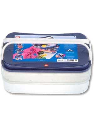 Prym Click Box/Storage Box with Lid, Jumbo, 2 x 7L, 16" x 10" x 7", 2 ...