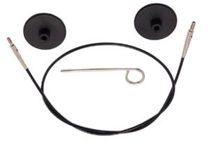 Knitters Pride Black IC/Interchangeable Cords with 1 Cord Key & 2 End ...