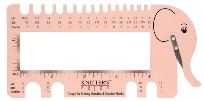 Knitters Pride Needle & Crochet View Sizer With Yarn Cutter - Blush – N ...