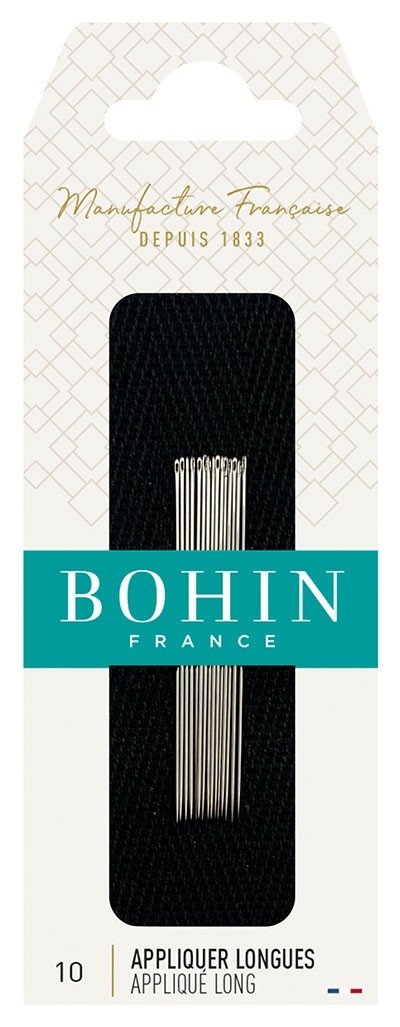 Bohin Long Applique Needles, Size No. 10 x 15pc. – N. Jefferson Ltd.