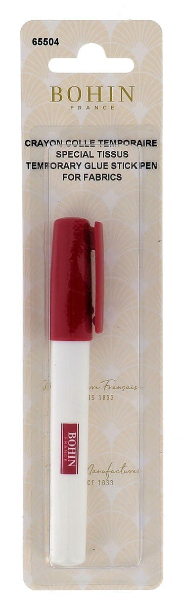Bohin Temporary Glue Stick Pen For Fabrics (Water Soluble & The Colour ...