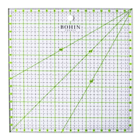 Bohin Metric Quilting Ruler, 16cm x 16cm – N. Jefferson Ltd.