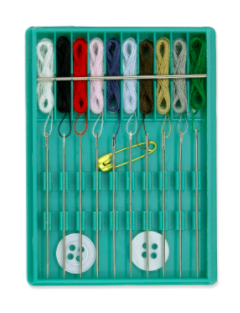 Dritz Pre-Threaded Needle Kit (Includes: 10 Pre-Threaded Needles, 2 Bu ...