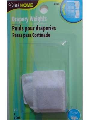 Covered Drapery Weights with sewing tab, 4 count, white – N. Jefferson Ltd.