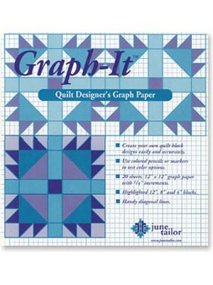 June Tailor Graph-It: 12" x 12" Quilt Designers Graph Paper – N ...