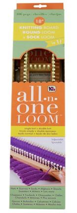 Authentic Knitting Board - All n One Loom; 18‚" Knitting Board Kit wit ...