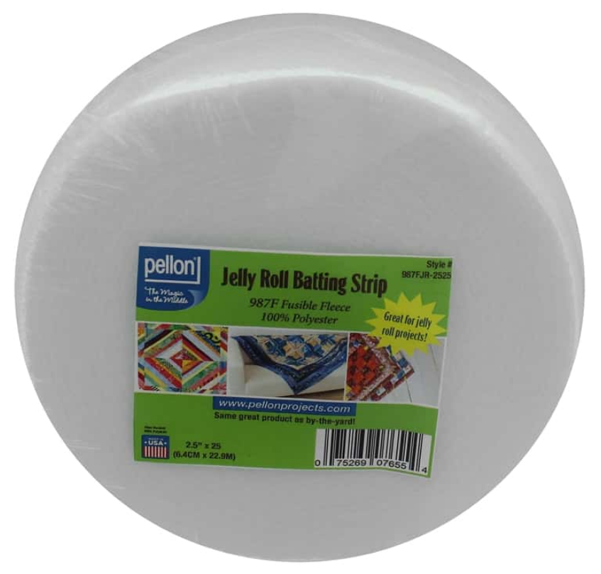 Pellon Fusible Fleece Jelly Roll Strip, Packaged, 2.5" x 50yds / 63.5m ...