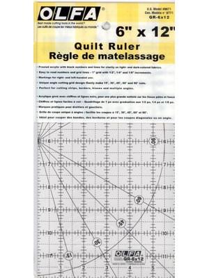Olfa Quilting Ruler, 6" X12" – N. Jefferson Ltd.