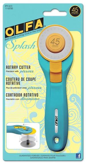 OLFA Splash Rotary Cutter, 45mm, Aqua – N. Jefferson Ltd.