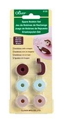 Clover Spare Bobbin Set, Brown (Includes 5 Bobbins & 1 Stopper) – N ...