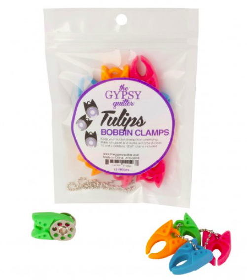 The Gypsy Quilter Tulip Bobbin Clamps - 12pc. Bag – N. Jefferson Ltd.